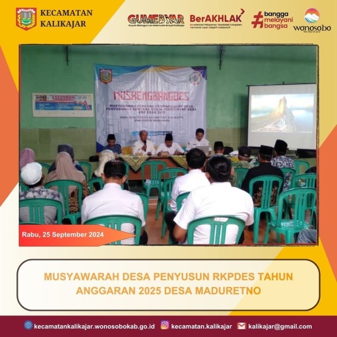PELAKSANAAN MUSDES PENYUSUN RKPDES TAHUN ANGGARAN 2025 DESA MADURETNO ...